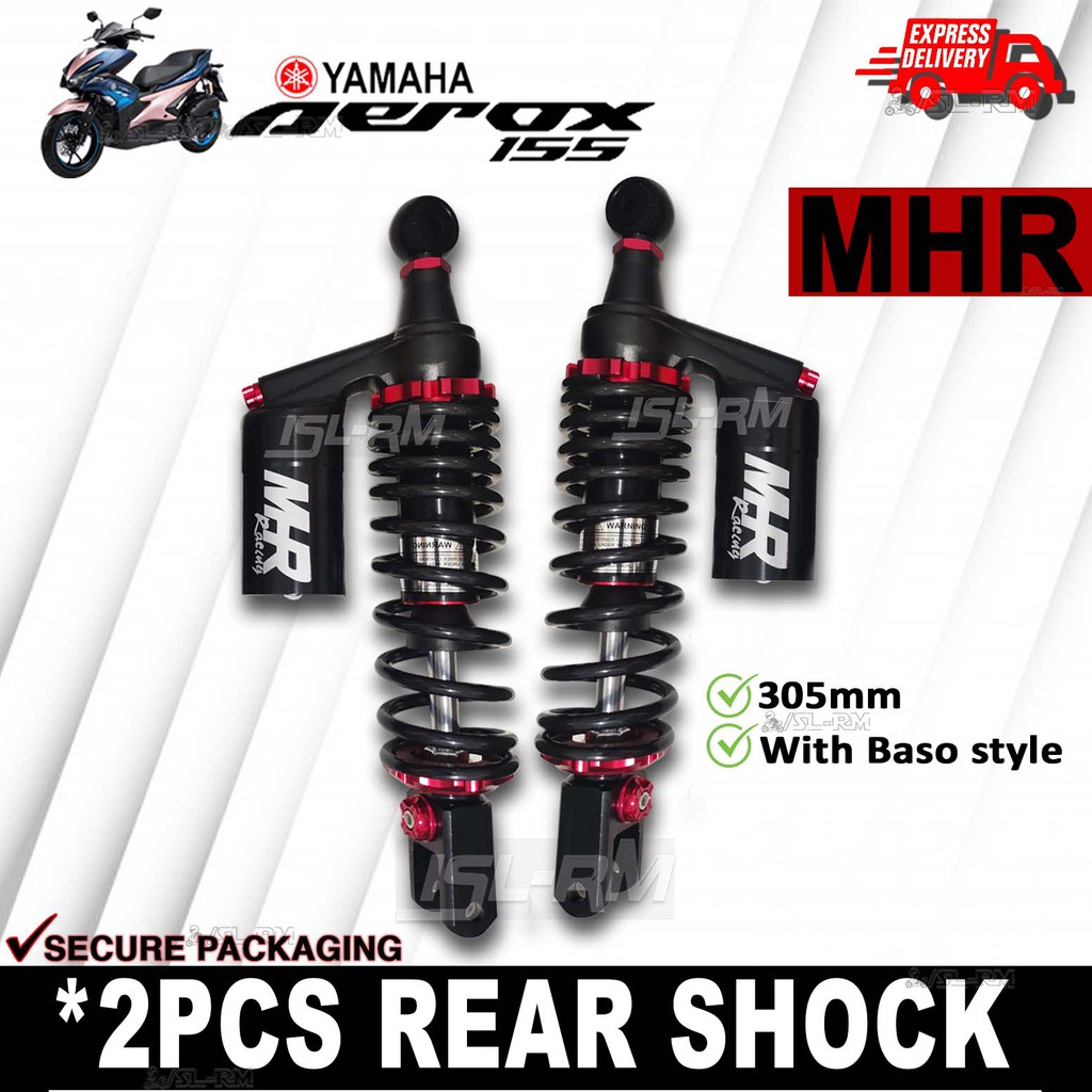 Yamaha Aerox 155 and NMAX V2 Rear shock absorber 2pcs with Baso style ...