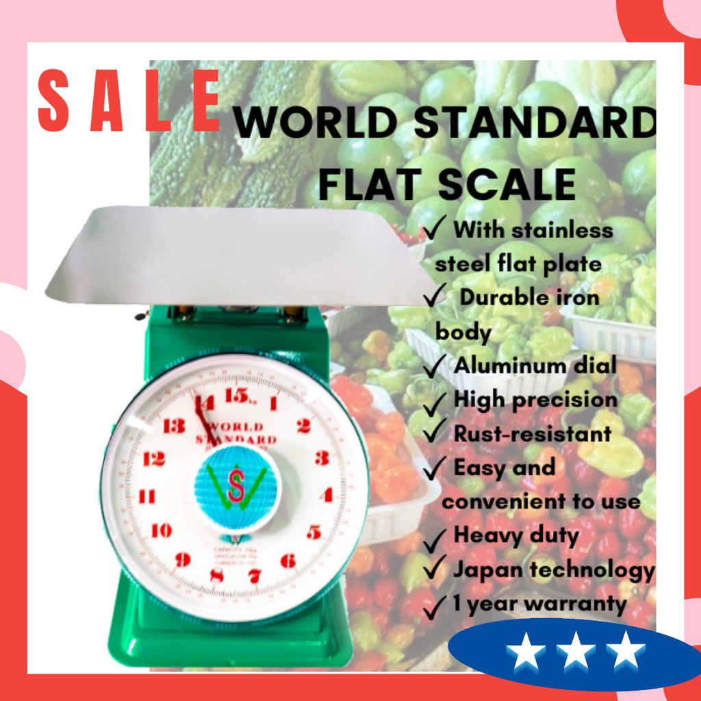 World Standard Weighing Scale Kilohan Flat 10kg/15kg/20kg | Shopee ...