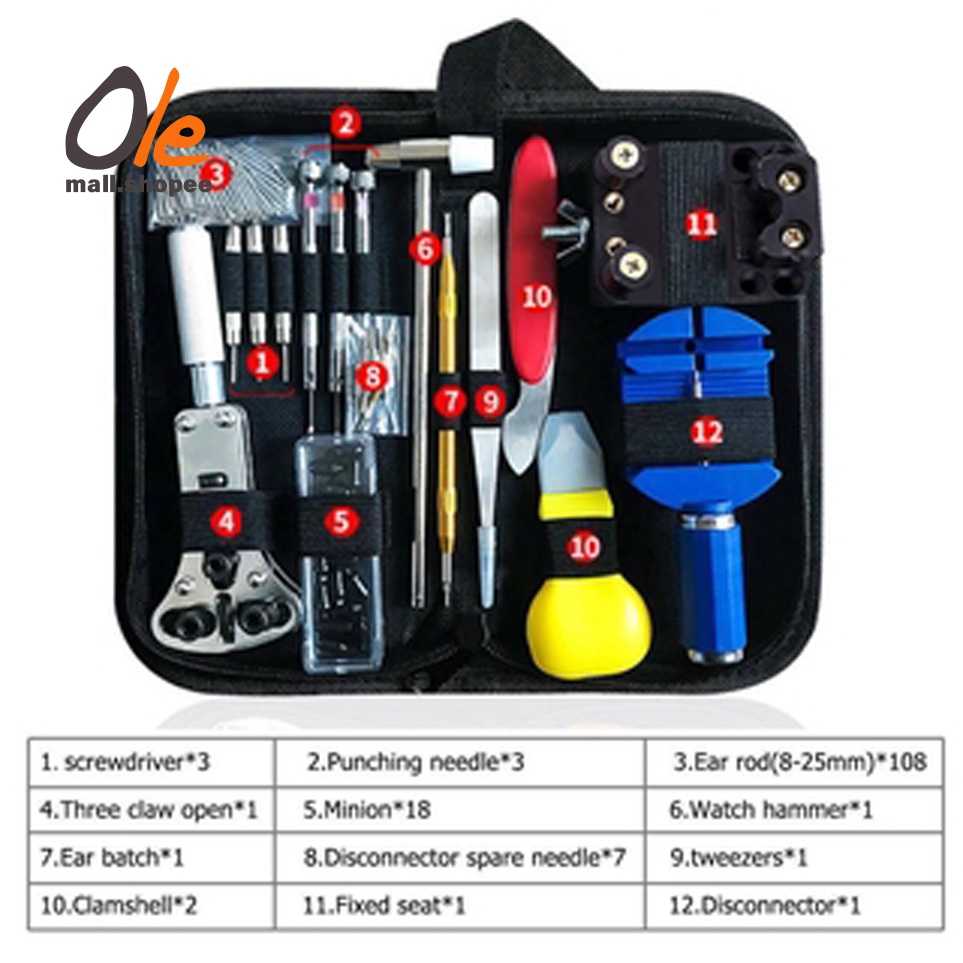 147pcs. Watch Repair Kit Professional Spring Bar Tool Set, Watch Band ...