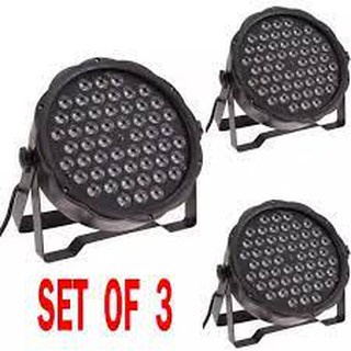 (SET OF 3) 60W 54 LED Flat Stage Light RGB Par Light DMX512 Master ...