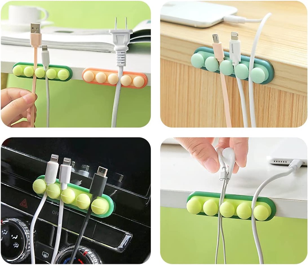 Cute Cable Clips,USB Cable Holder Wire Organizer, Pea Cord Clips Cord ...