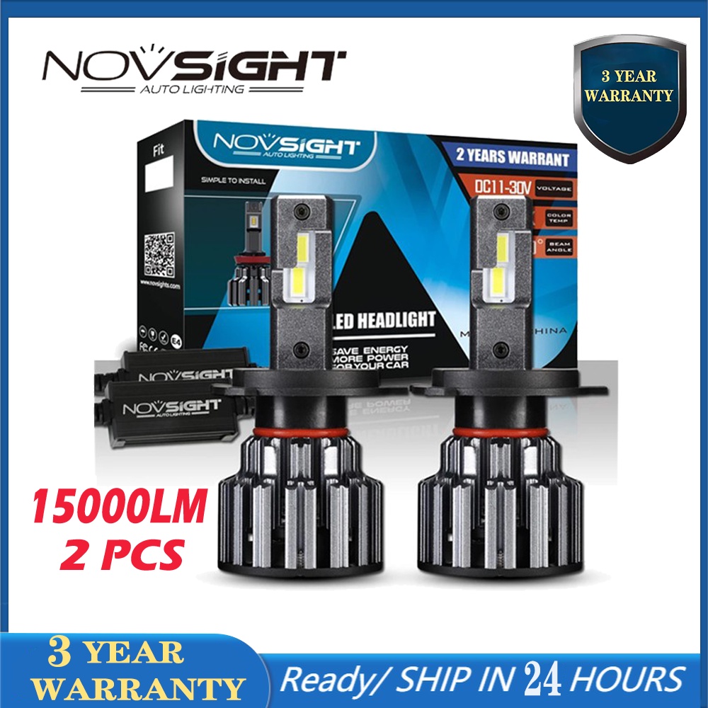 Novsight H4 H11 Car LED Headlight 120W 6000K 15000LM Super Bright A Pair of 2Pcs New F03 ...