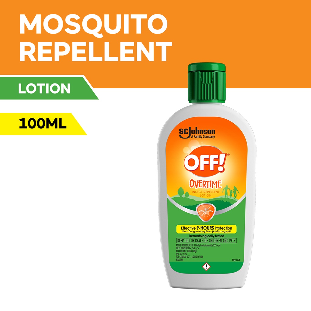 OFF! Mosquito Repellent Lotion - Overtime 100ml | Shopee Philippines