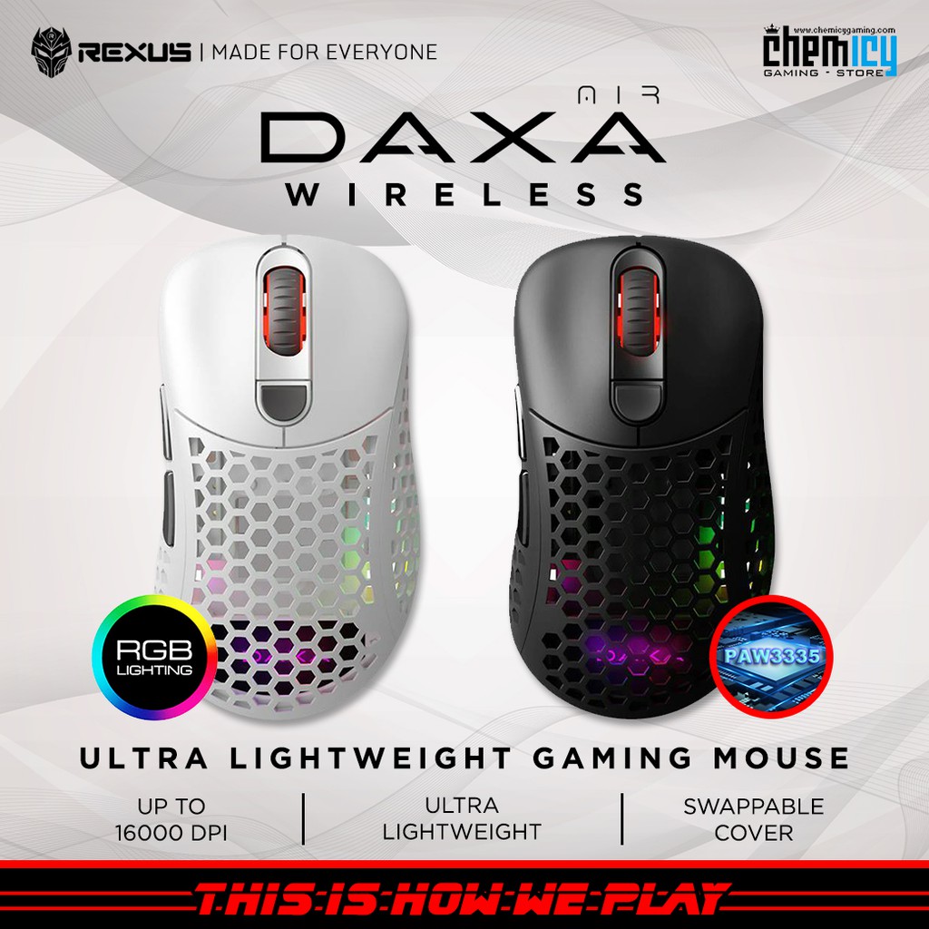 Rexus Daxa Air Wireless RGB Ultra-Lightweight Gaming Mouse | Shopee ...