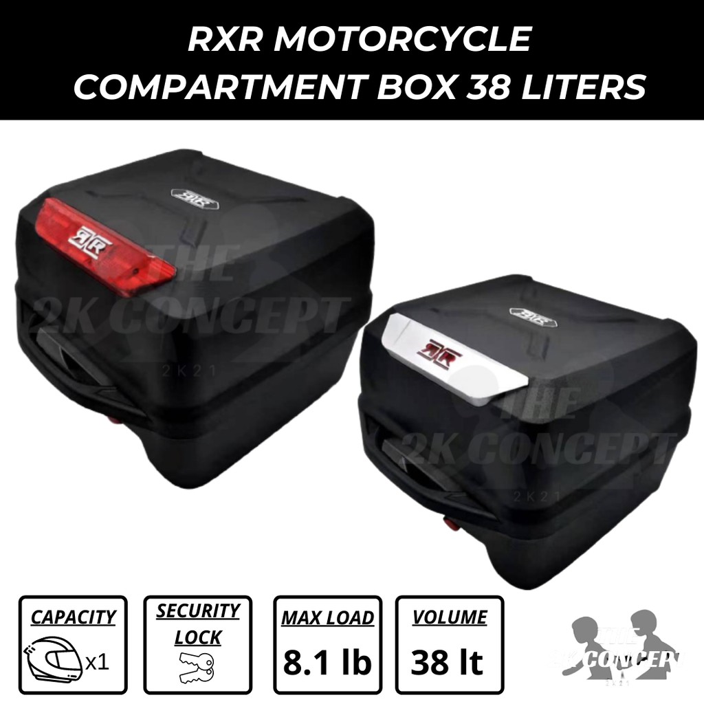 [2k] Motorcycle Compartment Box RXR 668 Rear Luggage Container Top Tail ...