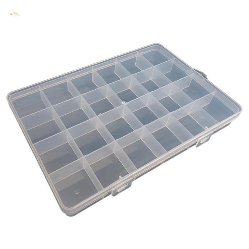 ARIN Large Plastic Organizer Box 24 Compartments Container Storage Box ...