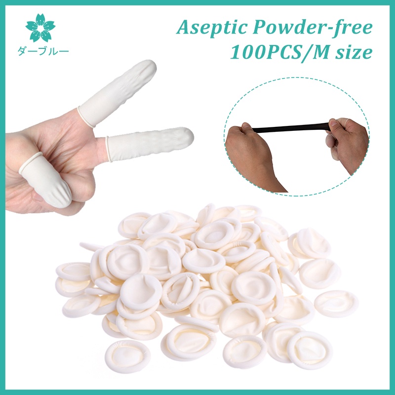 100 Pcs General-Purpose Latex Finger Cots Powder-free Finger Protectors ...