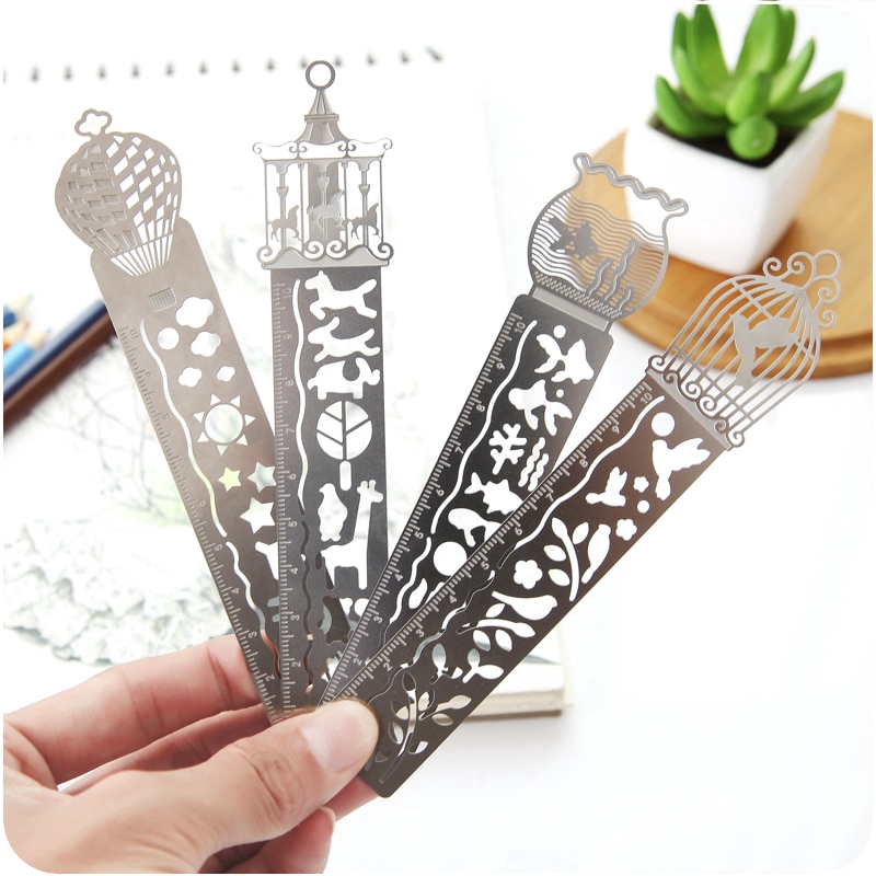 Metal bookmark "Chinese creative long stainless steel hollow" series 1/ ...