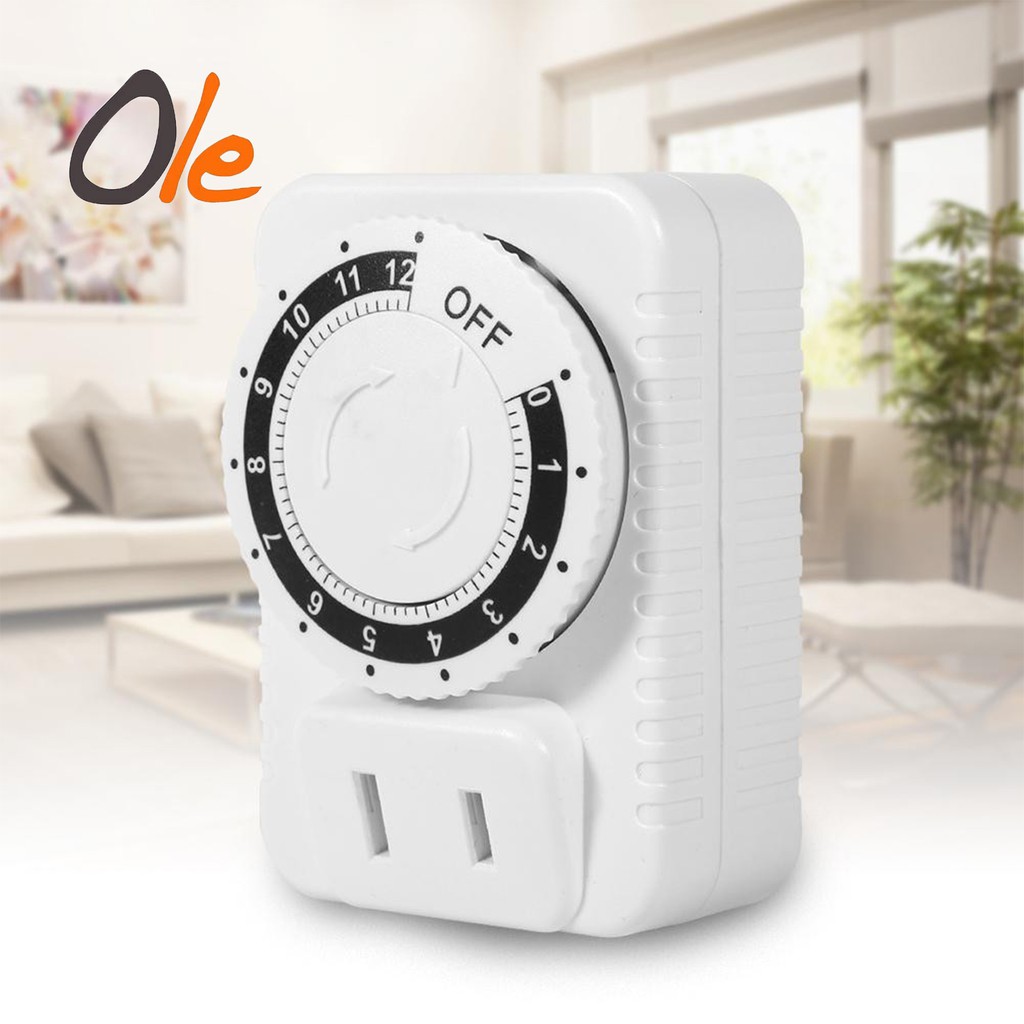 1Pc 12 Hour Electrical Mechanical Time Wall Plug Switch Digital Timer ...