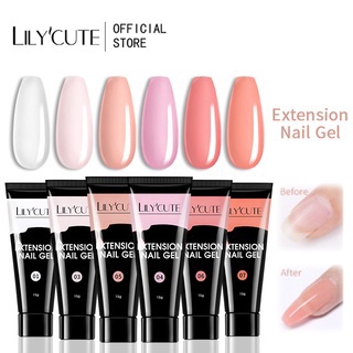 LILY'CUTE Extension Nail Gel Pink White Clear Acrylic Extend Builder UV ...