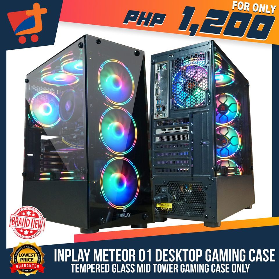 TTREND INPLAY Meteor 01 Tempered Glass Midtower Desktop Gaming PC Case ...