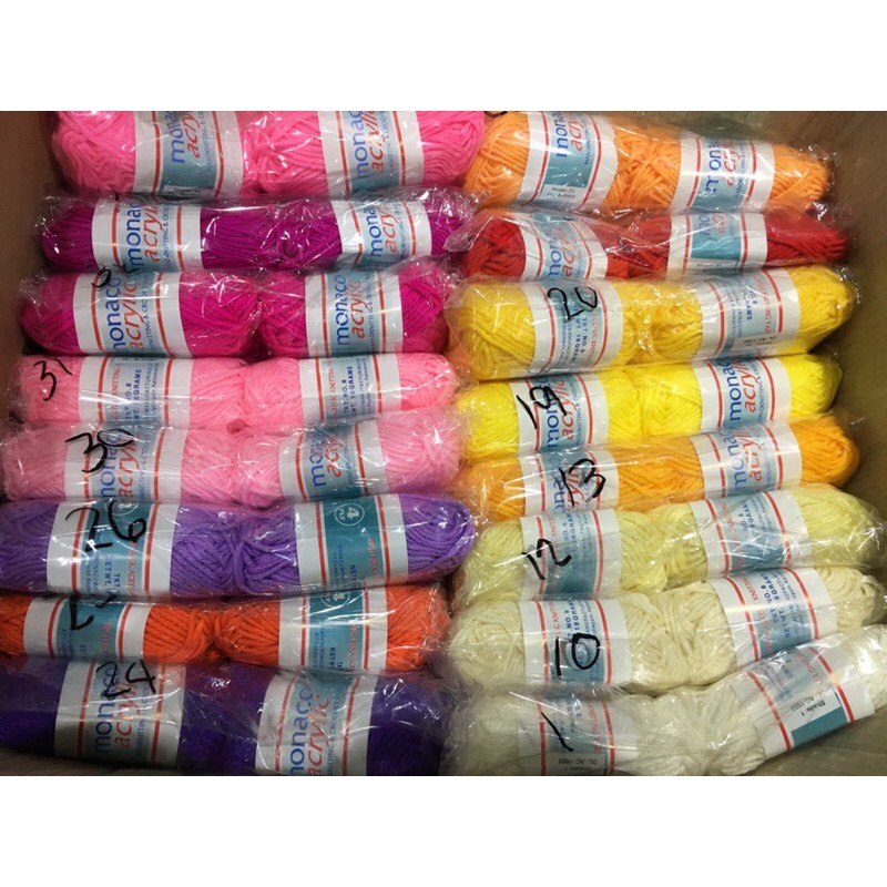 Monaco Acrylic Handknitting & Crochet Yarn (4PLY) per piraso | Shopee ...