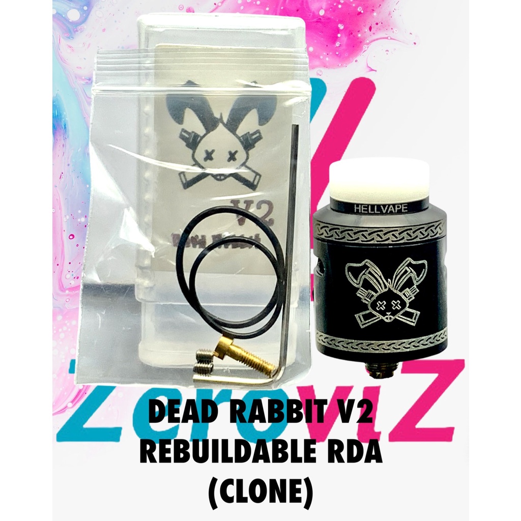 HELLVAPE DEAD RABBIT V2 RDA (1:1) 24MM REBUILDABLE ATOMIZER | Shopee ...