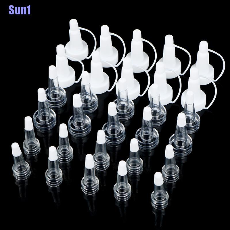 Hm> 10Pcs BB Cream Glow Ampoule Serum Cap Transparent Silicone Straw ...
