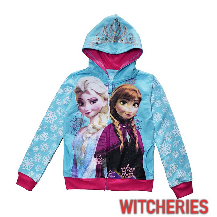 Frozen Sweater Elsa & Anna Princess Long Sleeve With A Cute Hoodie ...