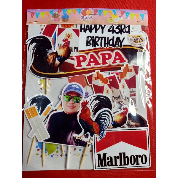 Rooster/cigarette theme cake topper | Shopee Philippines