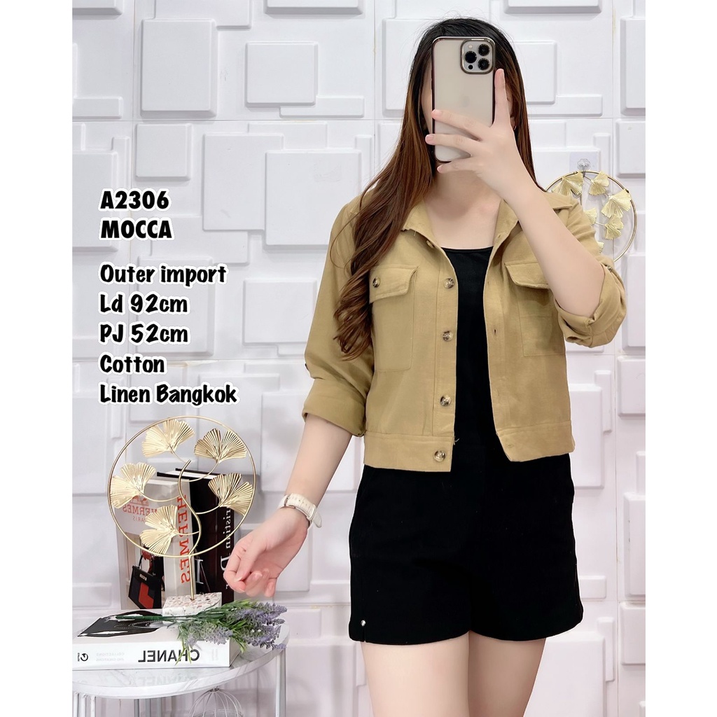 Jl4002 outer Beautiful linen bangkok new premium Imported Material A2306 | Shopee Philippines