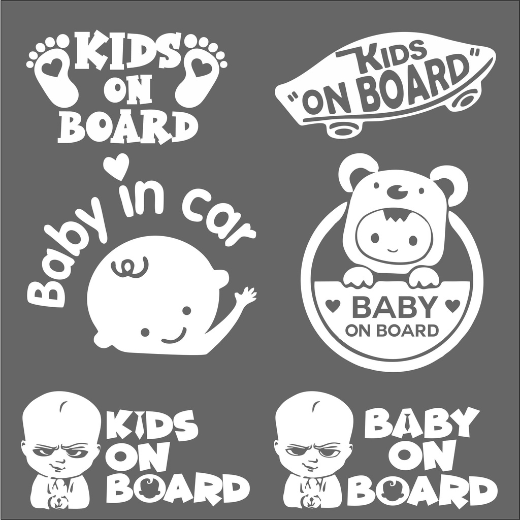 Baby On Board Stickers / Kids On Board Die cut / Machine Cut Decal ...