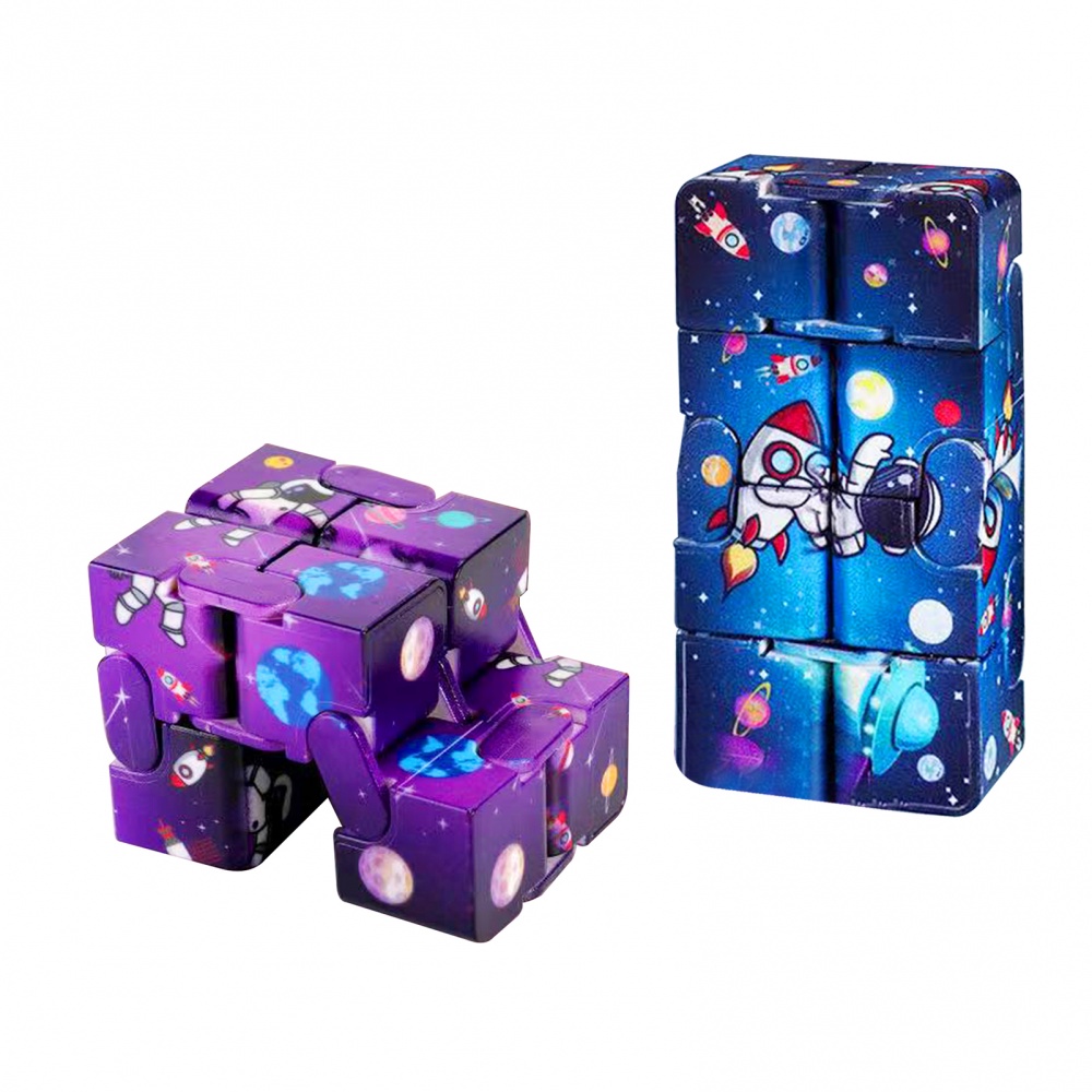 Anti Stress Infinite Cube Space Astronaut Spaceship Printing Pattern ...