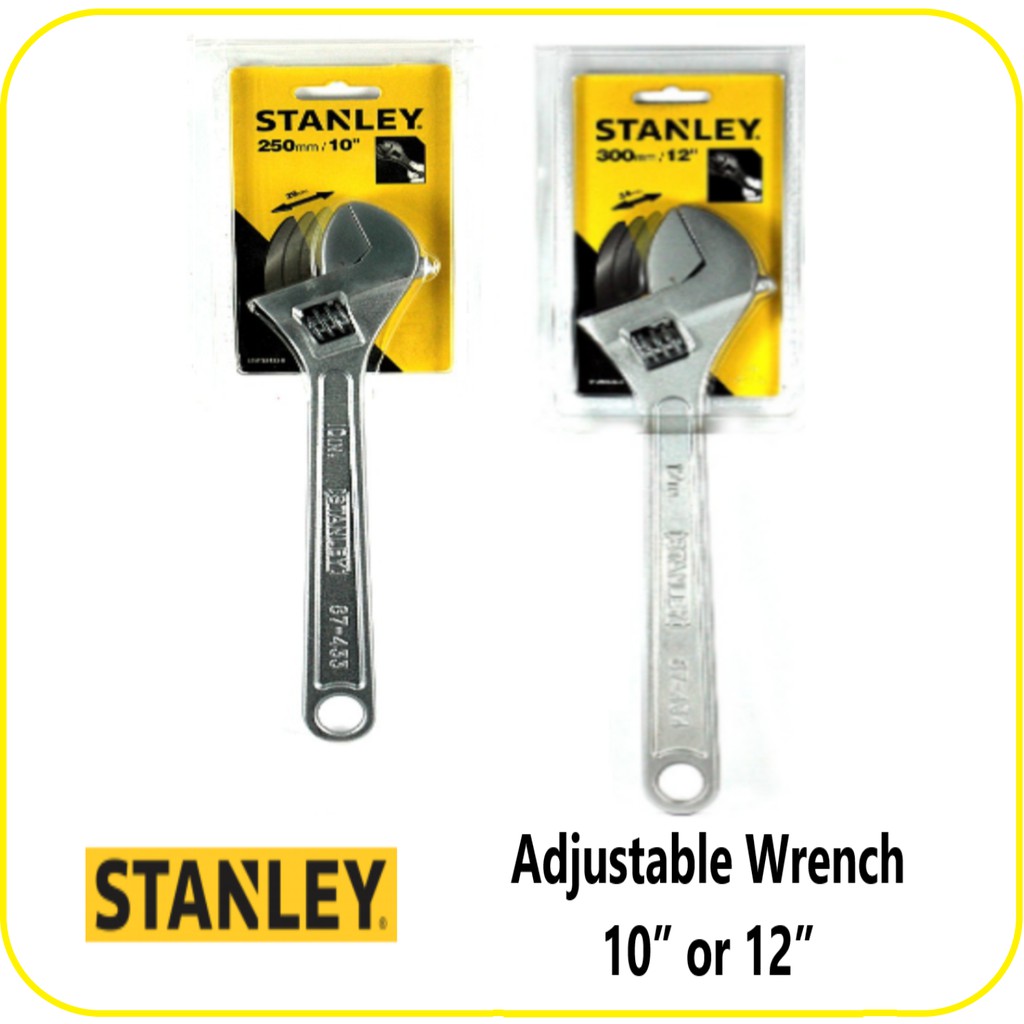 Stanley Adjustable Wrench 10” or 12” Original Authentic | Shopee ...