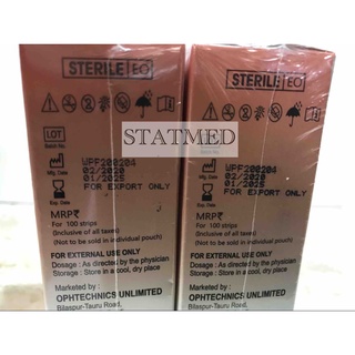 Fluorescein Sodium Ophthalmic Strips USP OPTIGLO 100 STRIPS EXP. DATE ...