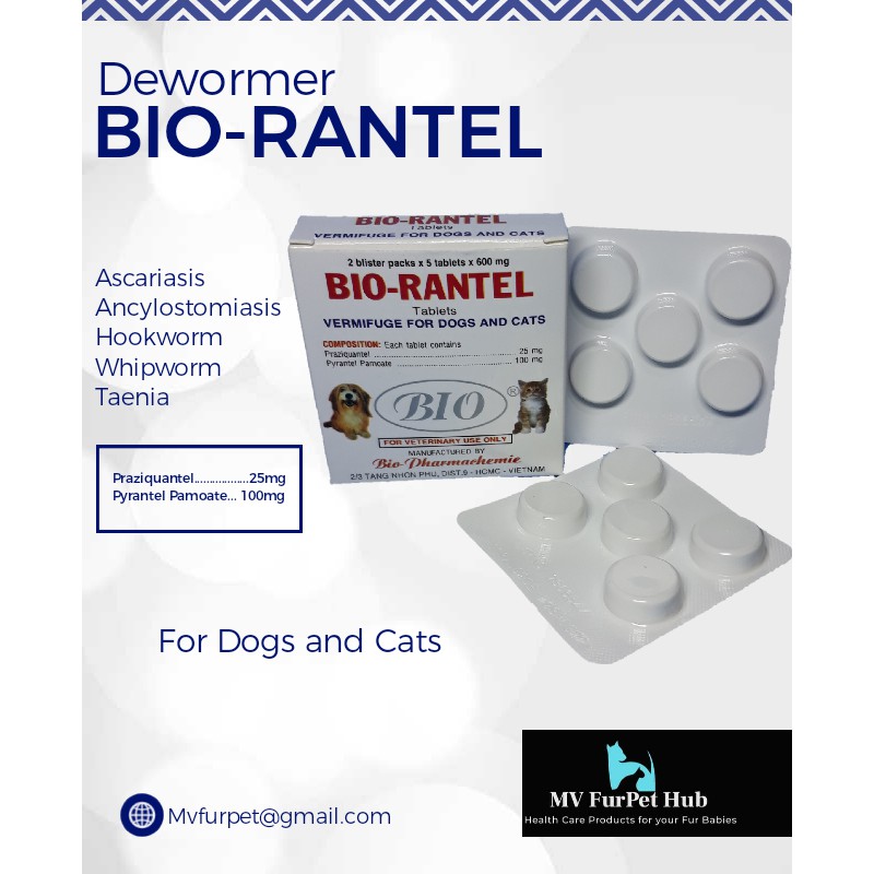 Oral Dewormer Bio-Rantel tablets | Shopee Philippines
