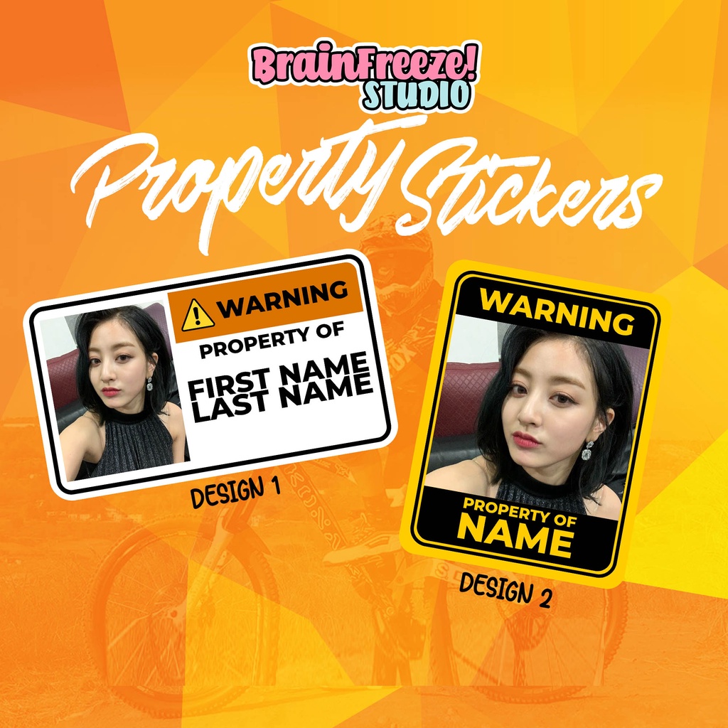 [Per piece] Customized WARNING PROPERTY Sticker - For Bike Motorcycle ...