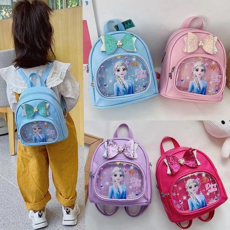 Frozen Cartoon Child Elsa Backpacks School Bags Baby Toddler Kids ...