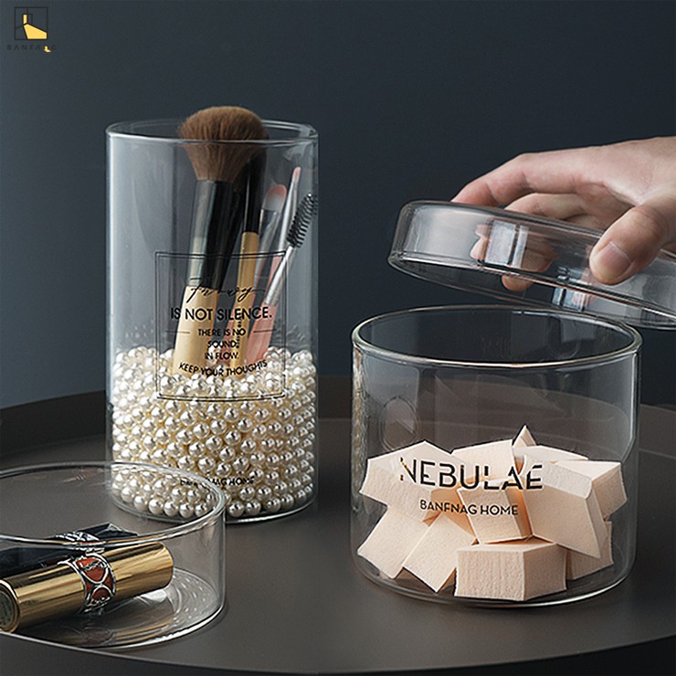 Makeup Brush Container With Lid | Saubhaya Makeup