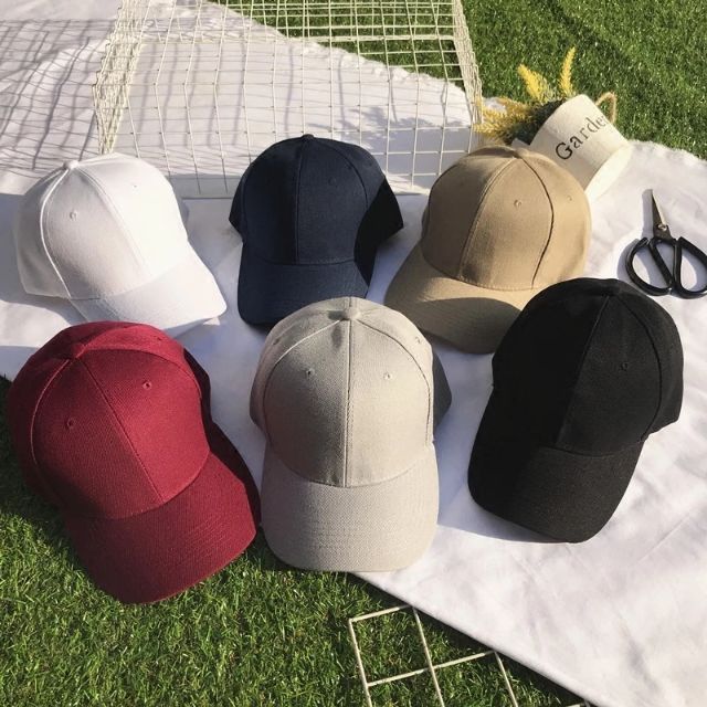Plain Unisex Baseball Cap Korean Hat For Men And Women Cotton ...