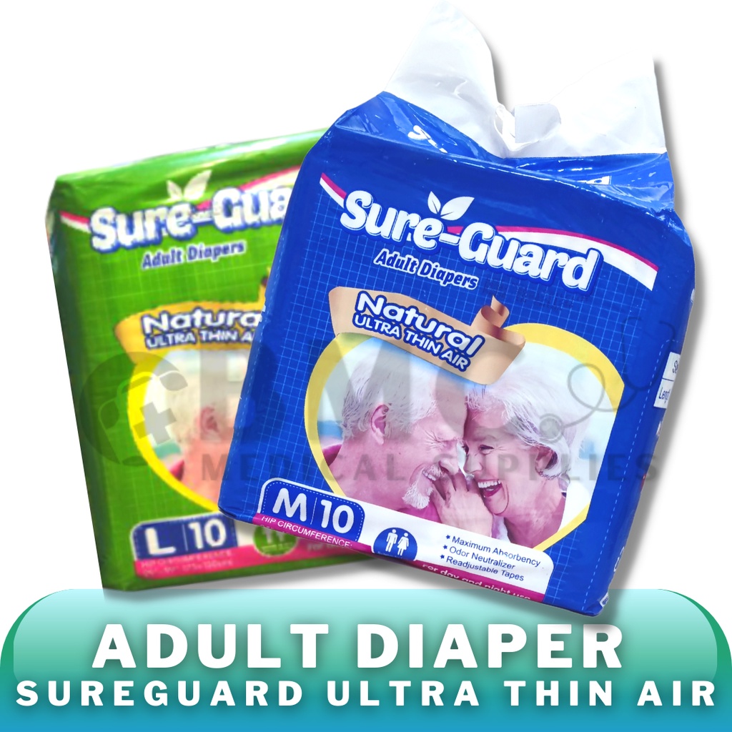Adult Diaper | Sureguard (10pcs/pack) | Shopee Philippines