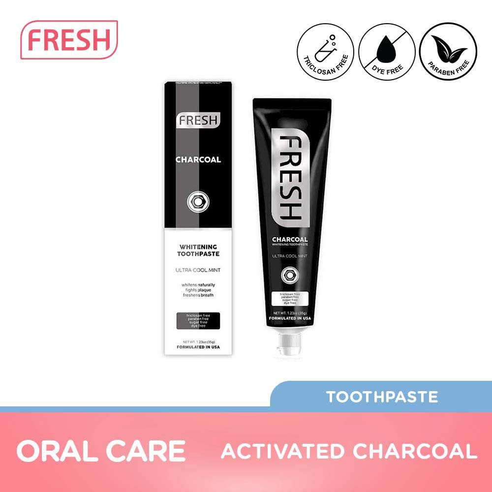 Fresh Charcoal Toothpaste (35g) - Whitens Teeth in 7 Days | Shopee ...