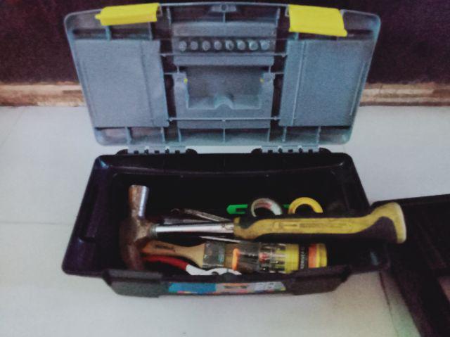 SUPER TOOLS Multifunction Plastic Toolbox On-Board Storage Box Hardware ...