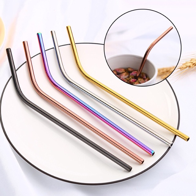 Drinking Straws Stainless Steel Bend Stirring Rod | Shopee Philippines