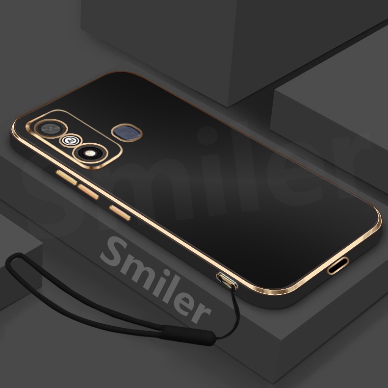 For Itel A27 A27 Pro A27 LTE P17 Electroplated Straight Edge Case with ...