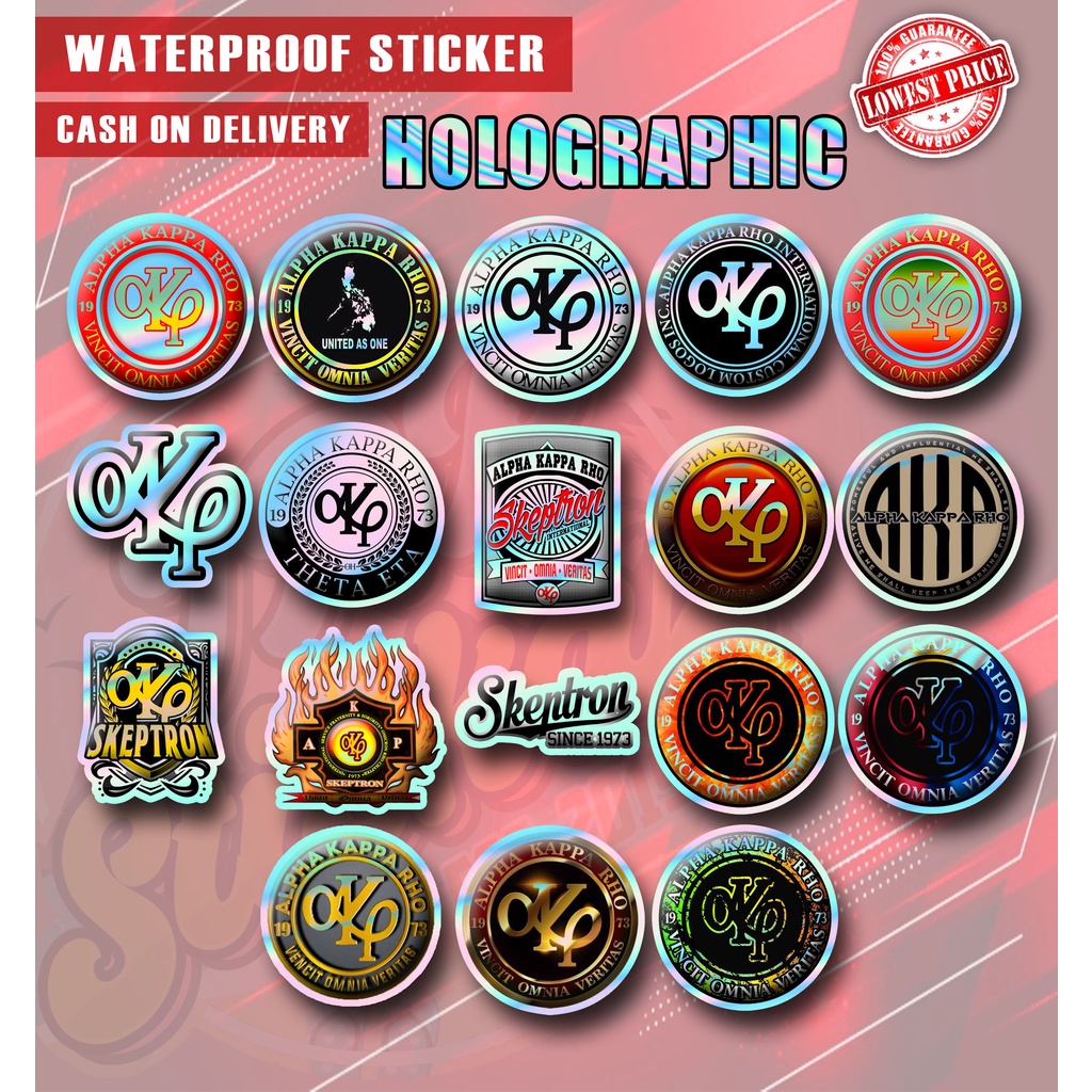 Alpha Kappa Rho Fraternity Logos | Hologram / Vinyl | JRP Stickaz ...