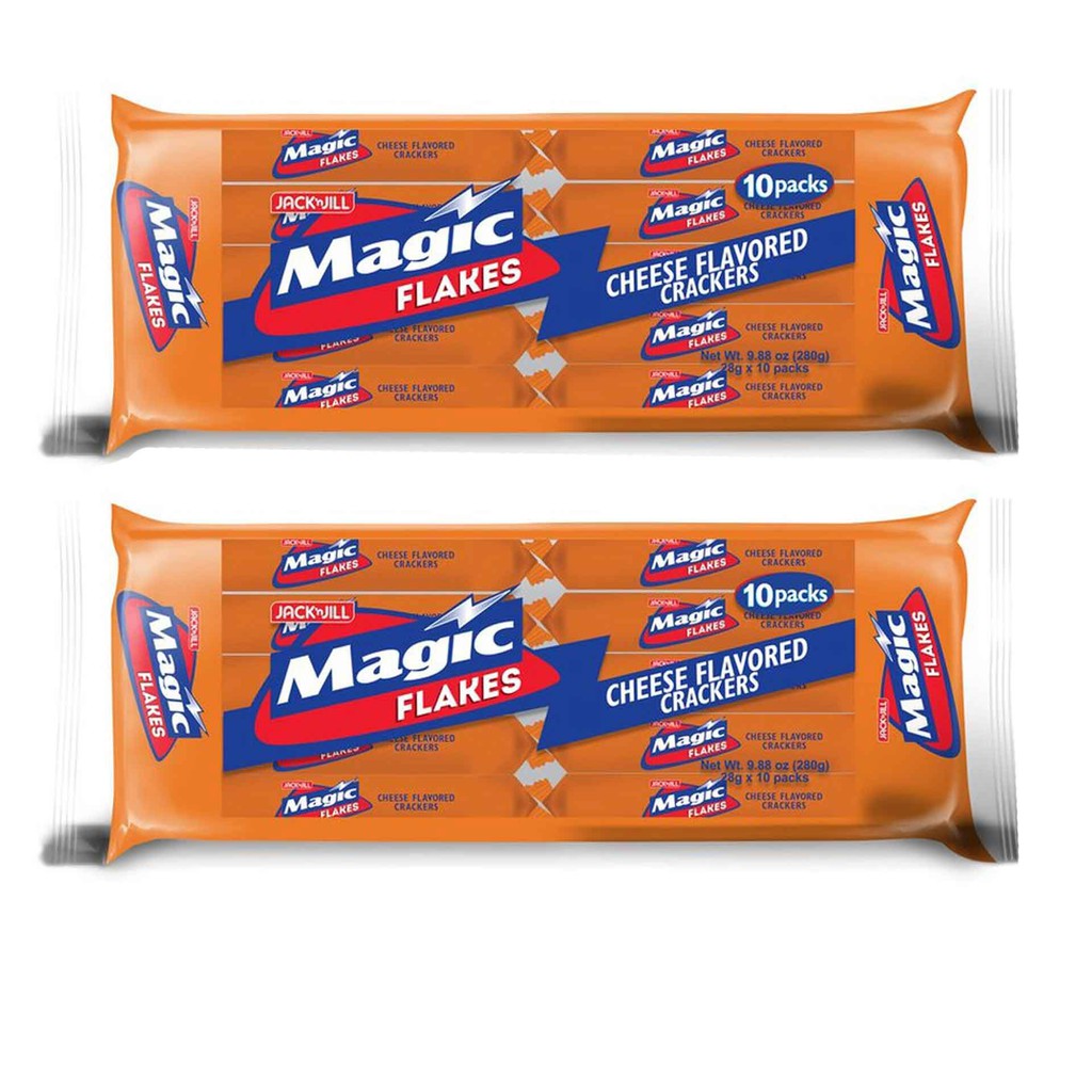 Magic Flakes Cheese Crackers 10S X 28G X 2 Packs | Shopee Philippines
