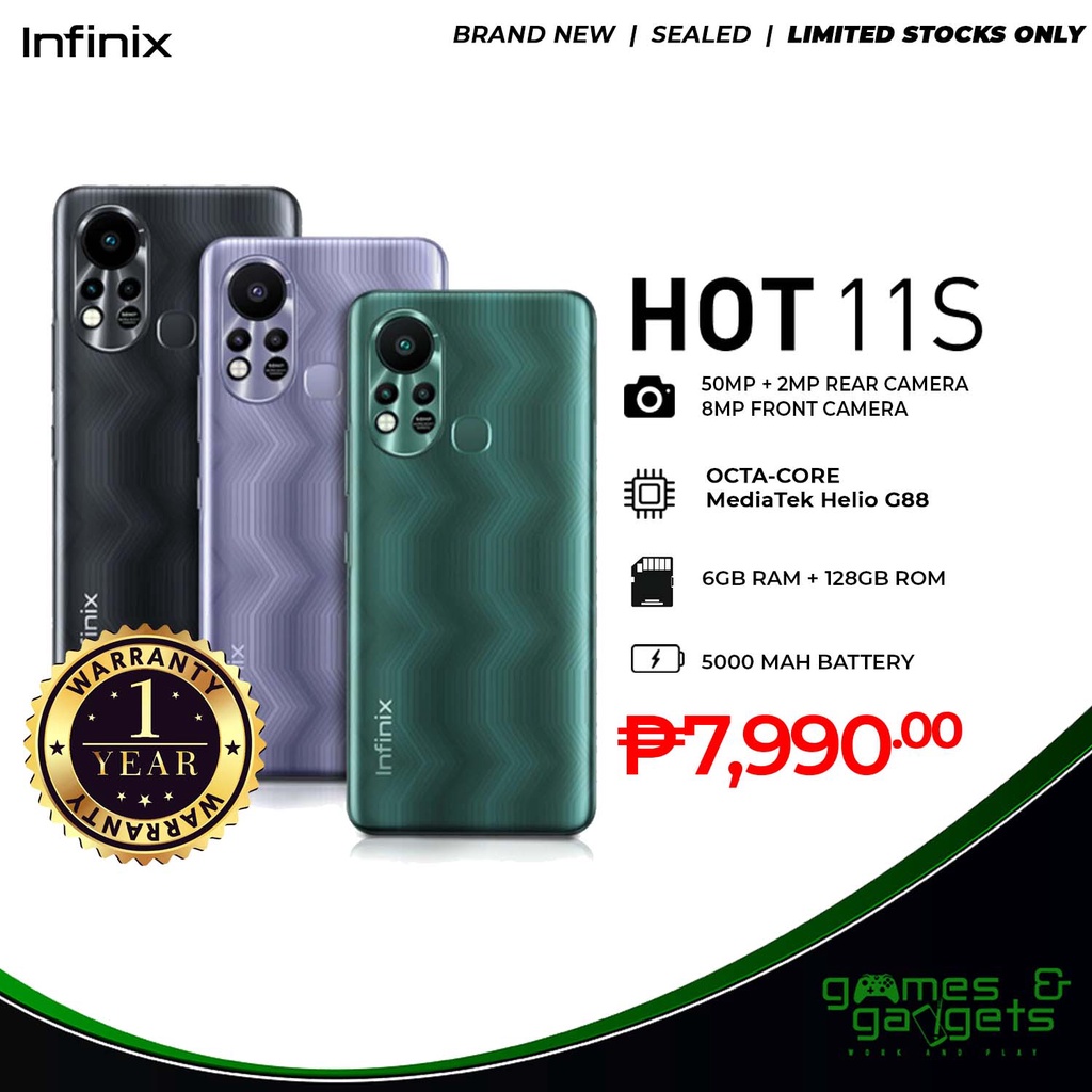 Infinix Hot 11s 6GB RAM - 128GB ROM | Shopee Philippines