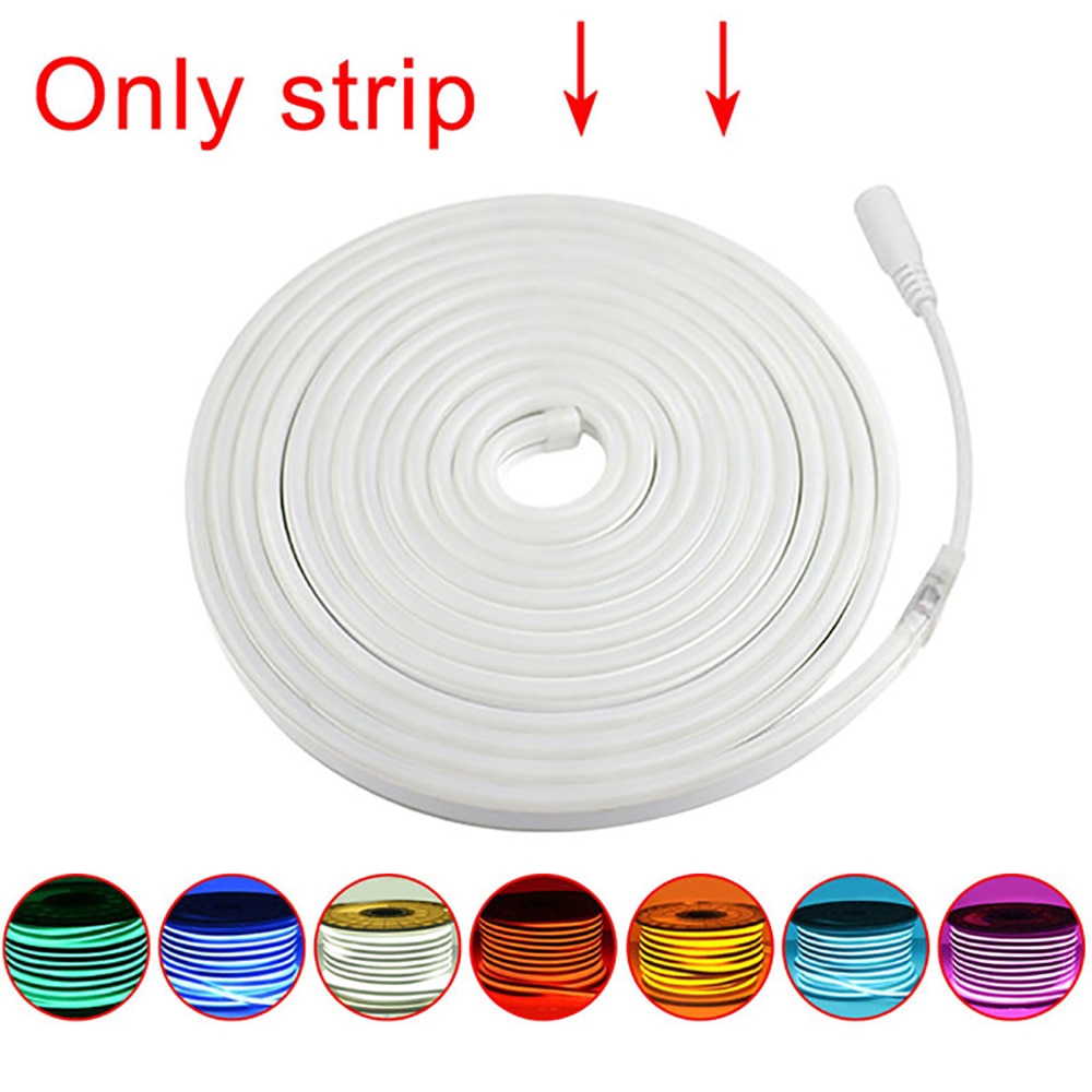 5M 12V 2835 Flex Led Neon Light Strip Silicone Tube 6mm X 12mm IP67 ...