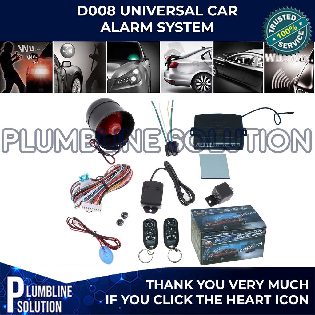 Universal Car Alarm System 100% Water Proof - High Quality / Alarm for ...