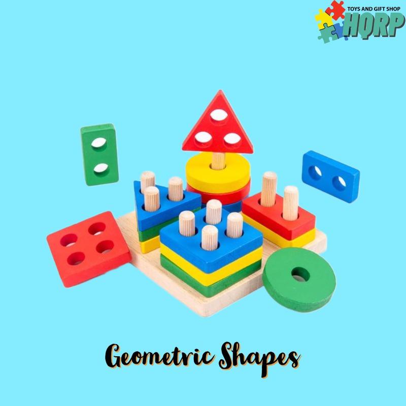 Wooden Colored Set Sorter Boys Girls Preschool Shape Color Recognition ...