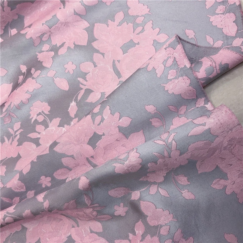 Chinese Style Light Pink Brocade Jacquard Fashion Cheongsam Dress Mouth ...