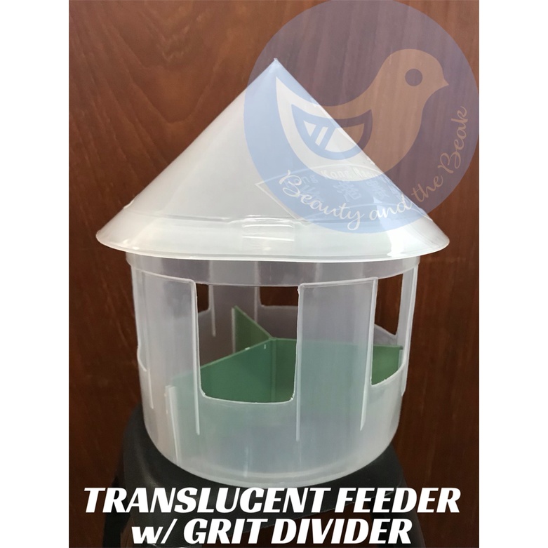 Pigeon Multi-purpose Grit Pot Feeder with 3-grid Grit Divider Translucent White | Shopee Philippines