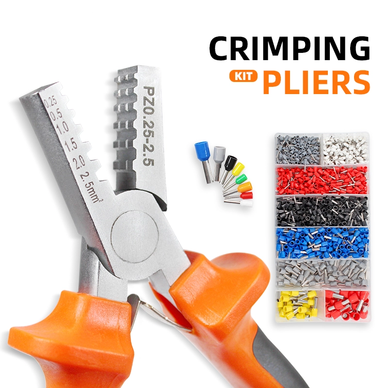 Crimping Pliers Tool Pressure Clamp Crimper Crimp Plier Electrical For ...