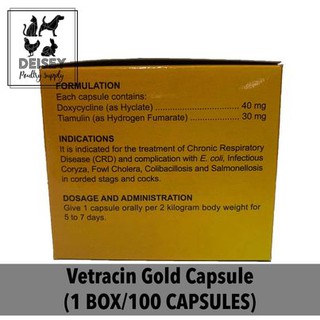 Vetracin Gold Capsule Multi-cap (1 BOX/100 CAPSULES) | Shopee Philippines
