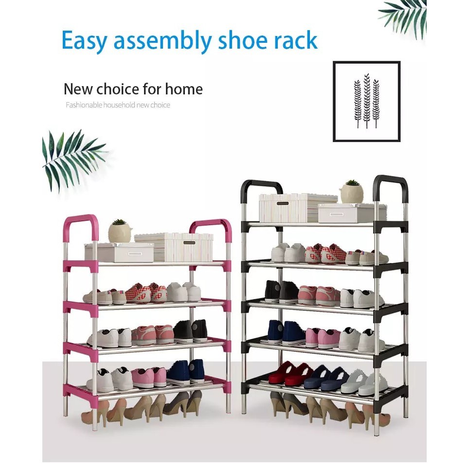 CQW.NO1 6 Layer Shoe Rack Tier Colored Stainless Steel Stockable Shoes ...