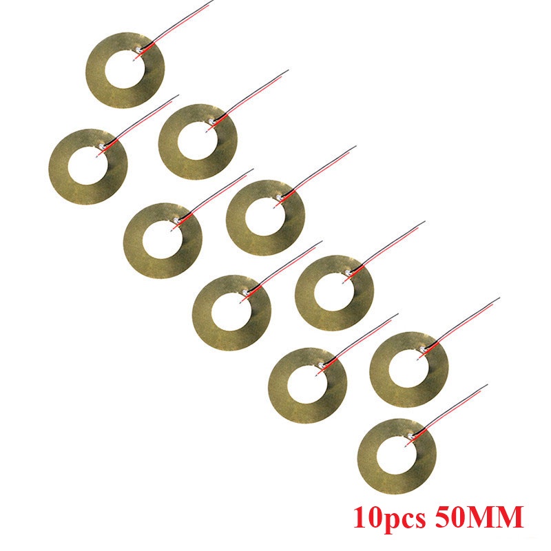 10Pcs Piezoelectric Piezo Ceramic Wafer Plate Dia 50mm For Buzzer ...