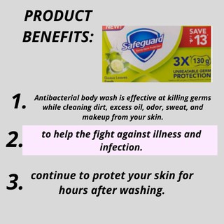 Safeguard Guava Leaves Fresh Bar Soap (135 Grams x 3 Bars) | Shopee ...