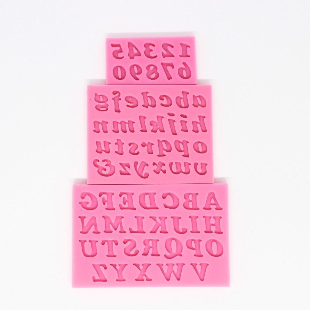 Letter and Number mold (Upper case and Lowercase silicone mold ...