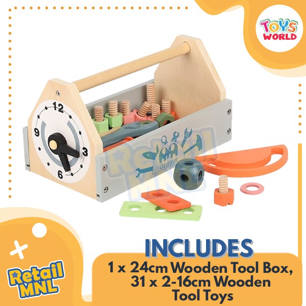 Retailmnl Wooden Toolbox Disassembly Tool Box Kit Early Education ...
